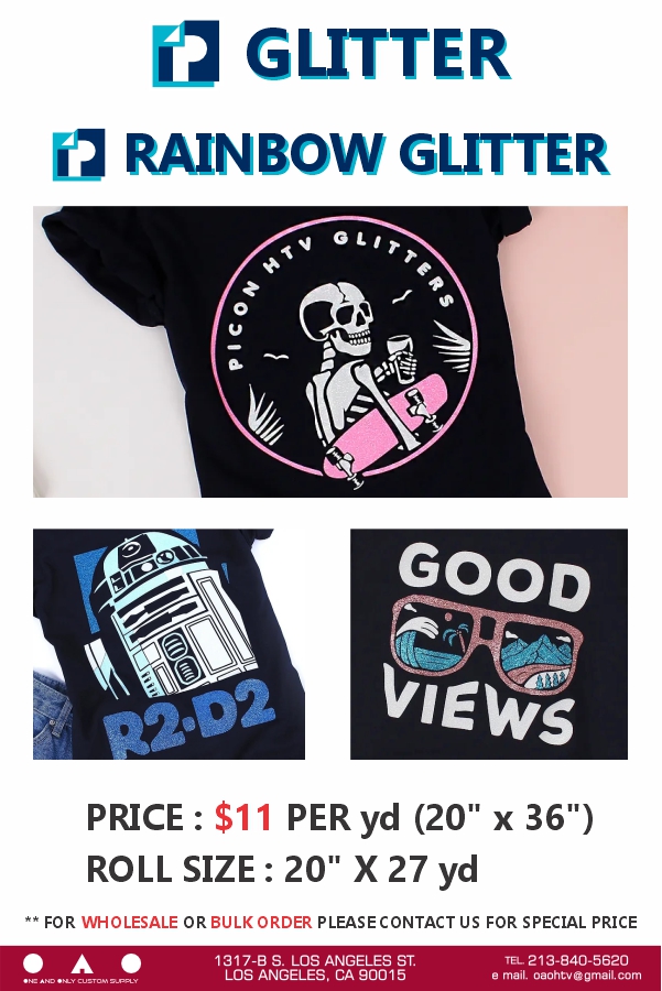 RAINBOW GLITTER 20IN