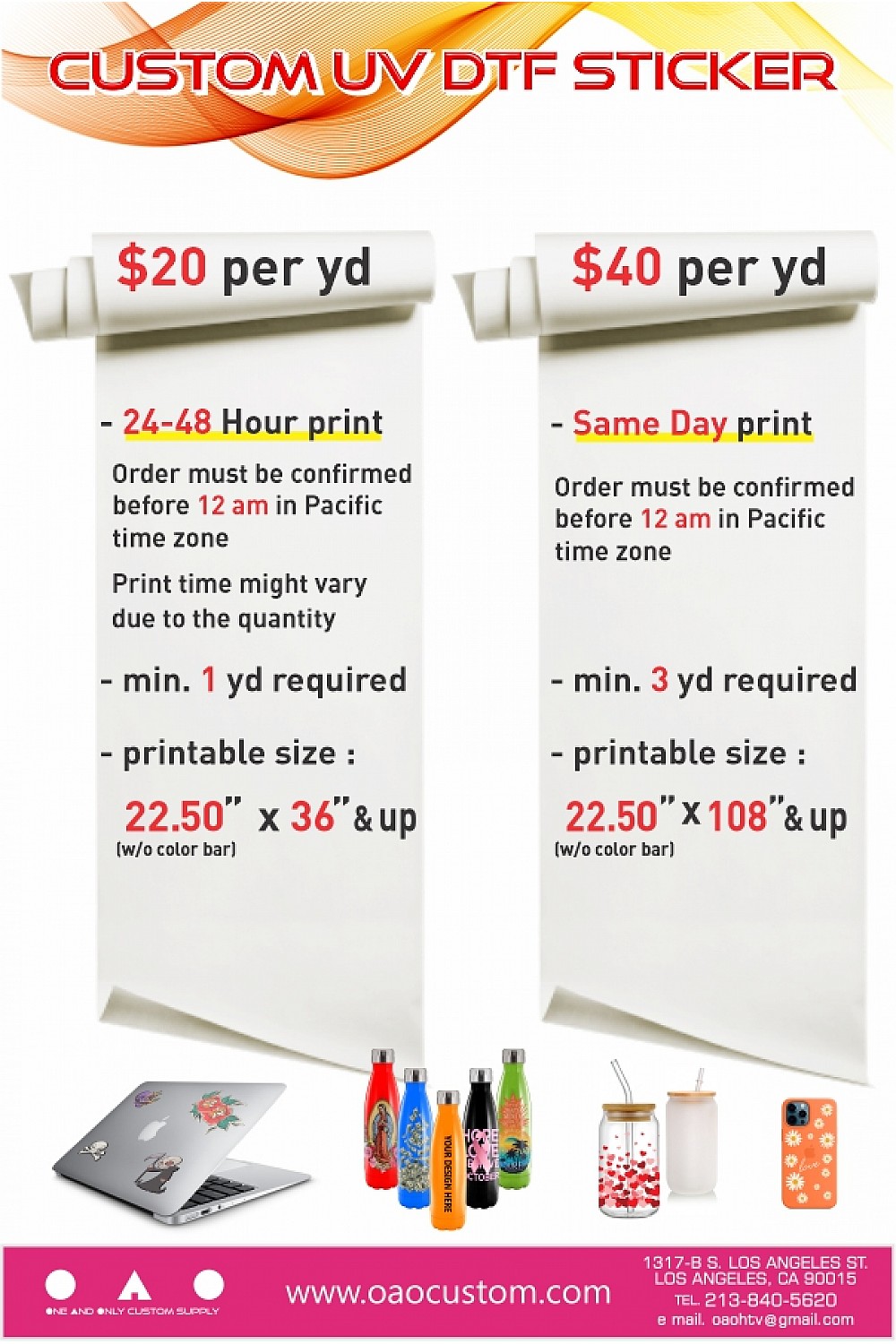 UV STICKER GANG SHEET